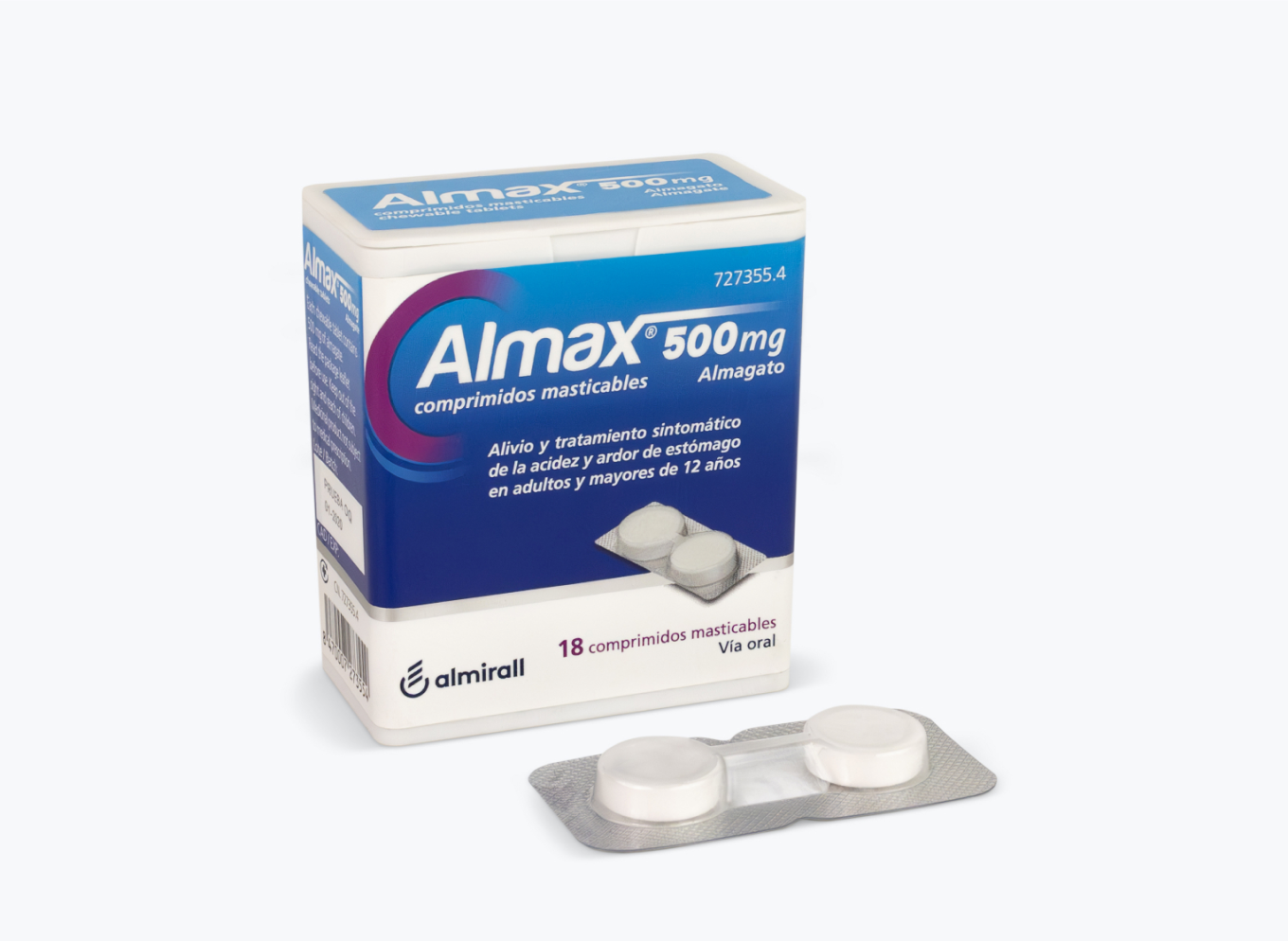Almax 500mg comprimidos masticables monodosis - Almax®