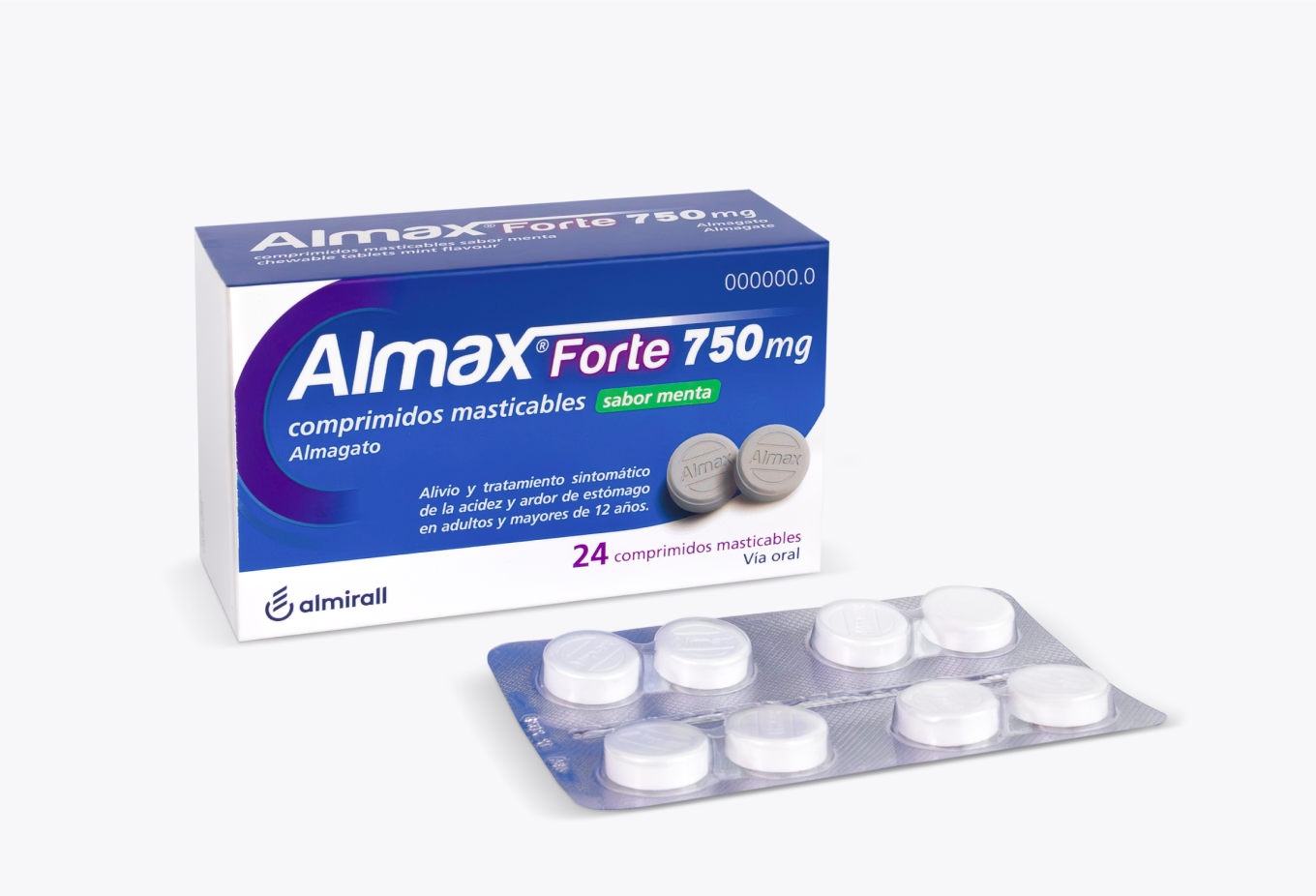 Almax Forte 750mg comprimidos masticables - Almax®