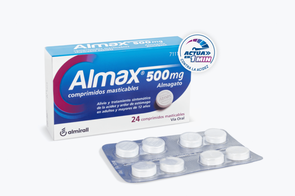 Almax 500mg comprimidos masticables - Almax®