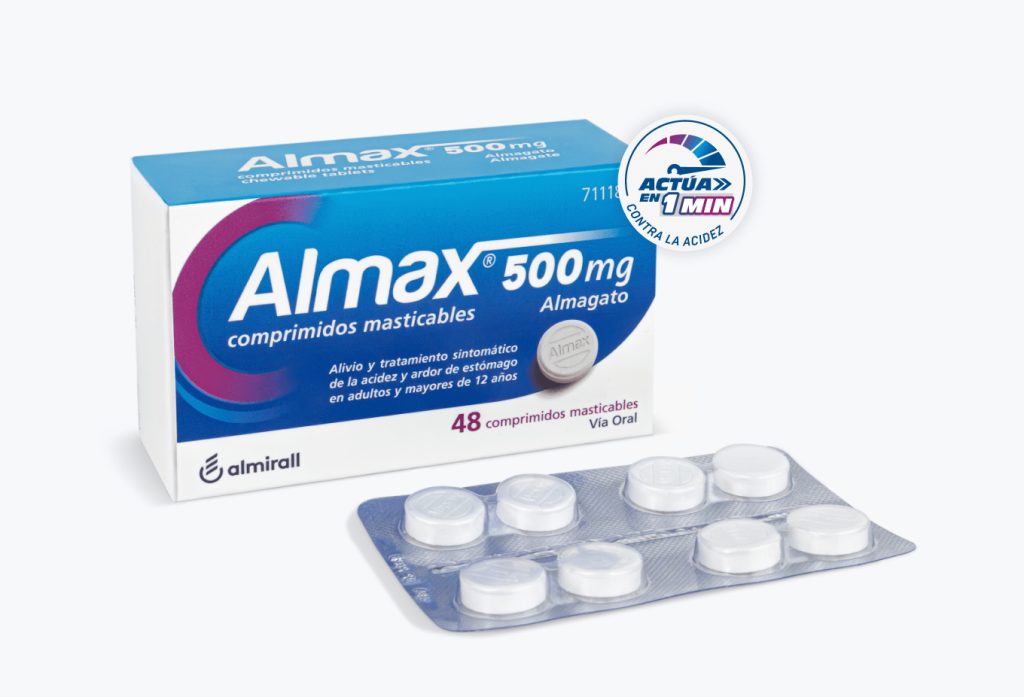 Almax 500mg comprimidos masticables - Almax®