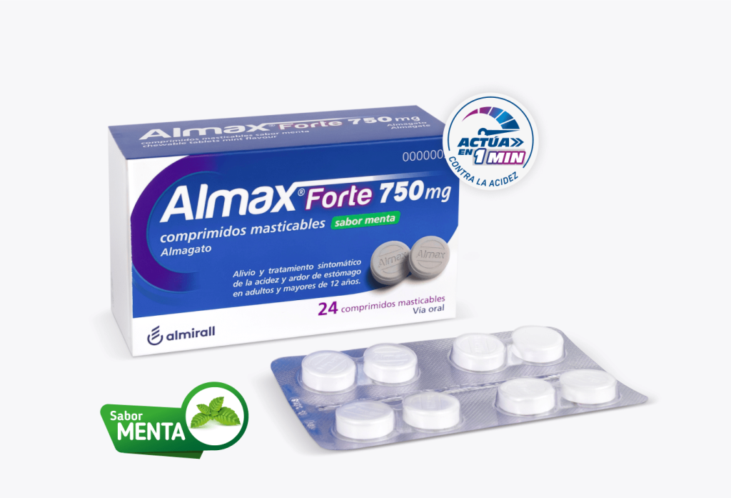 Almax Forte 750mg comprimidos masticables - Almax®