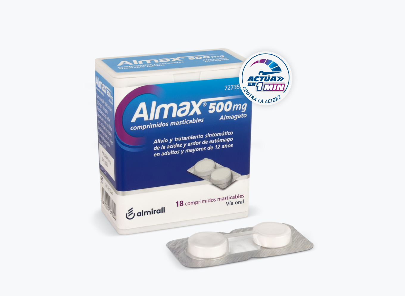 Almax 500mg comprimidos masticables monodosis - Almax®