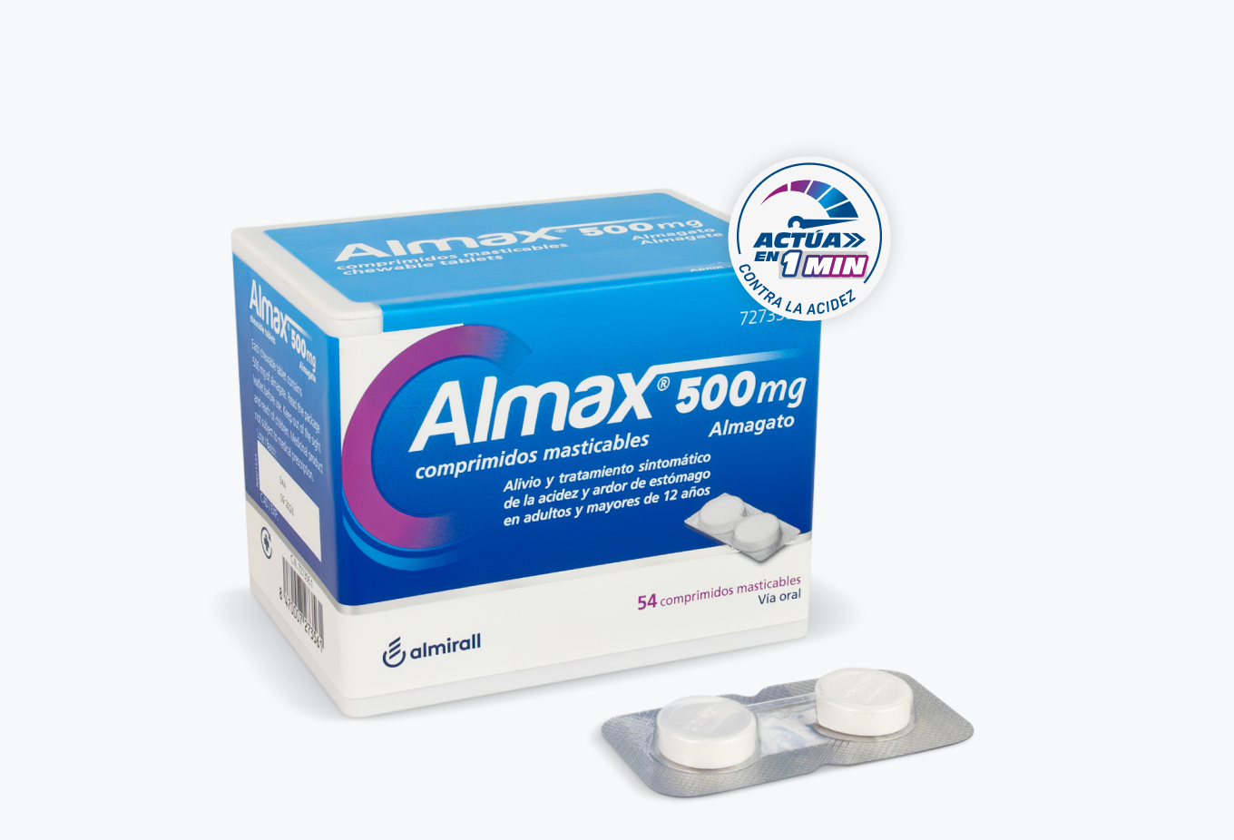 Almax 500mg comprimidos masticables monodosis - Almax®